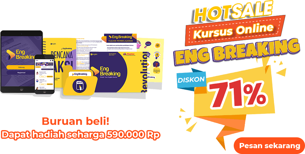Eng Breaking - Menghilangkan Rasa Takut Berbahasa Inggris dalam waktu hanya 3 Bulan